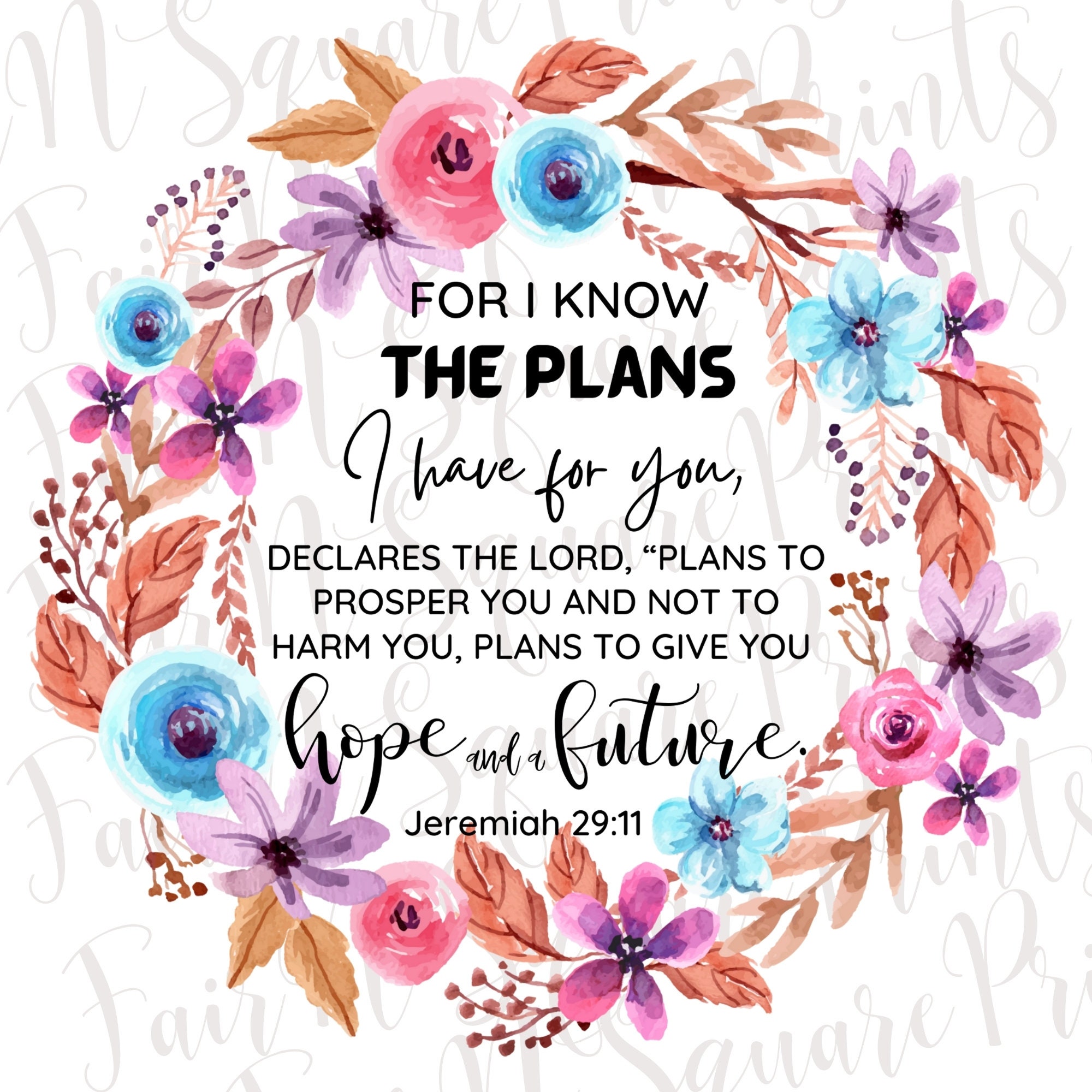 For I Know the Plans I Have for You PNG File for | Etsy