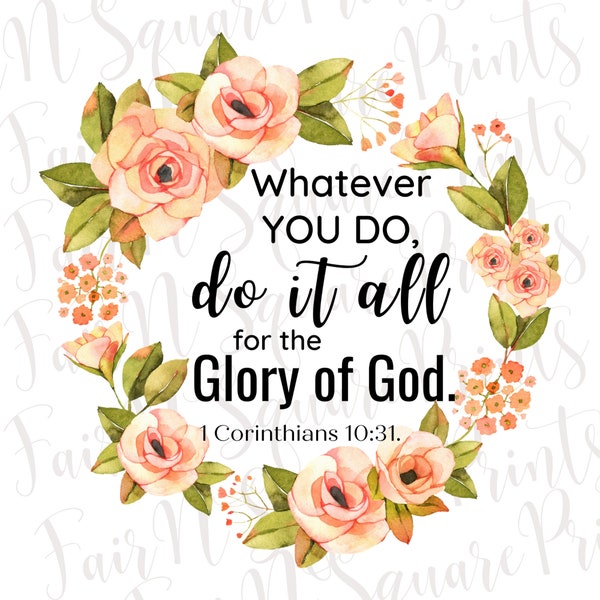 1 Corinthians 10 31 - Etsy