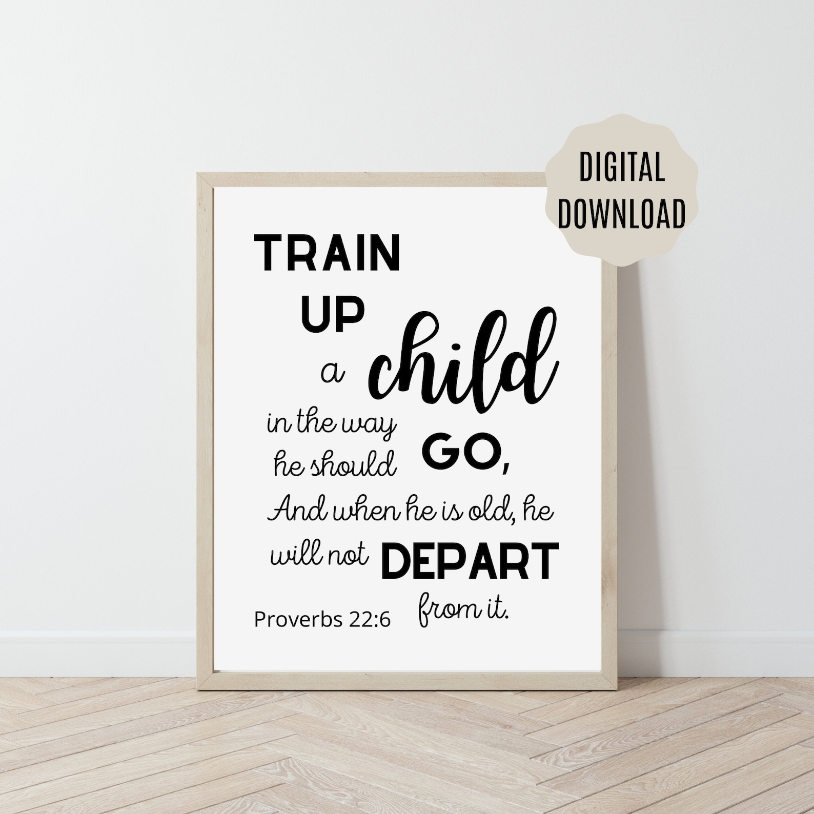 Train up a Child Proverbs 22:6 Prints/Bible Verse | Etsy