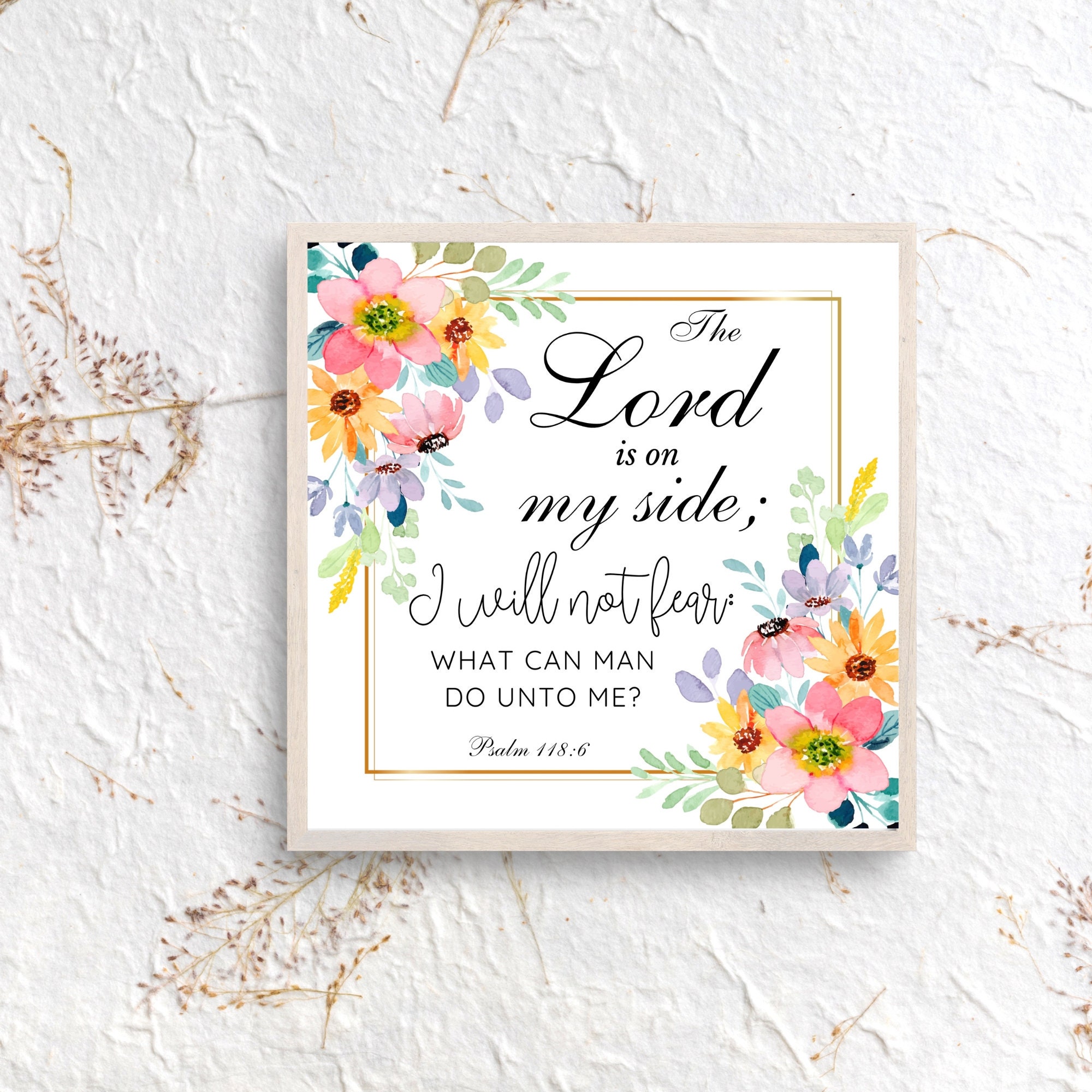 The Lord is on My Side Psalm 118:6 Print/motivational - Etsy