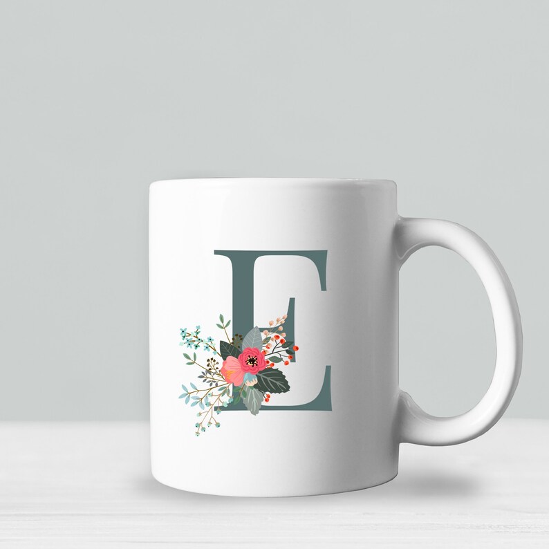 Initial E PNG File for Sublimation/floral Initial E PNG for - Etsy