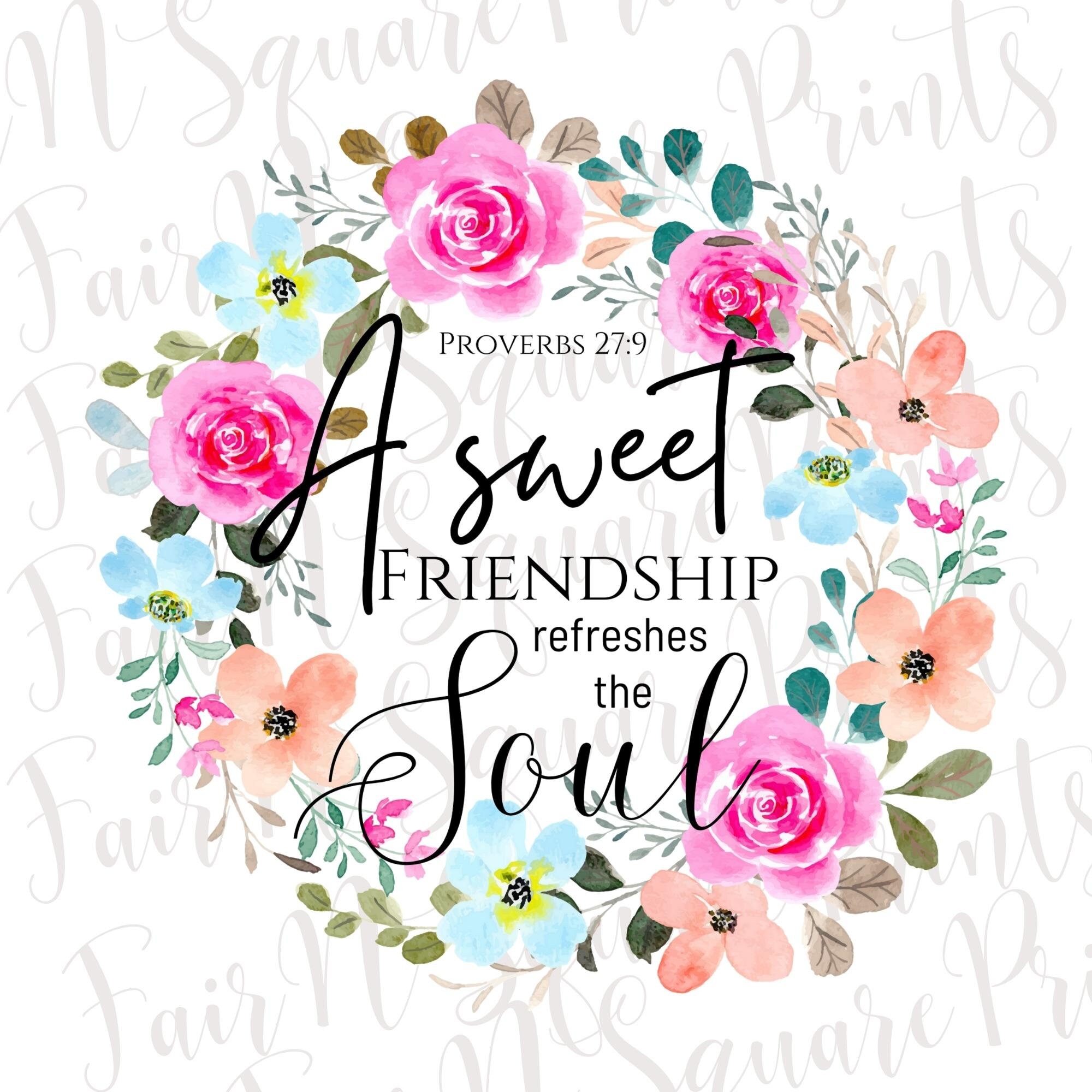 Proverbs 27:9 A Sweet Friendship Png File for - Etsy