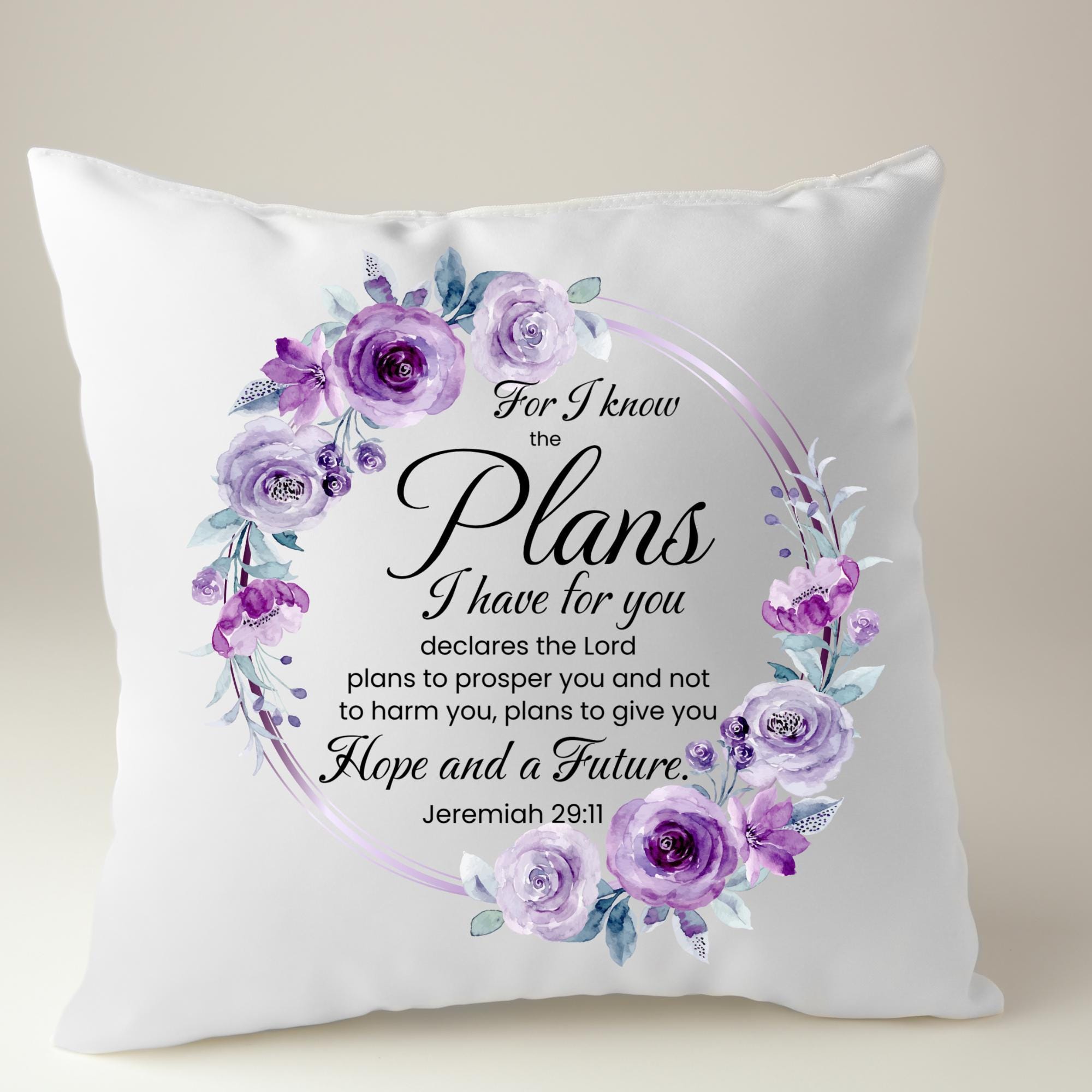 Jeremiah 29:11 Purple Floral Png File for Sublimation/i Know the Plans ...