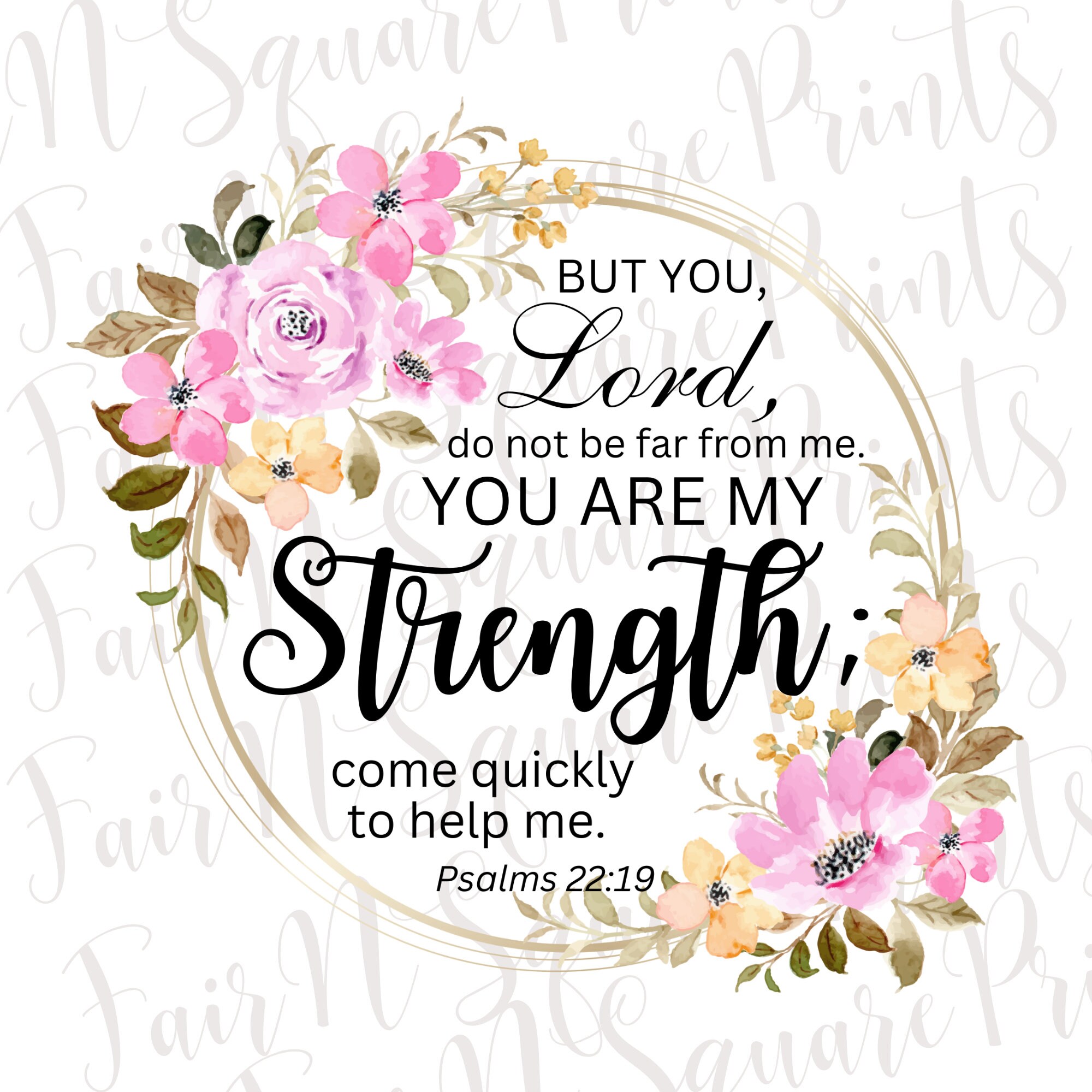 Psalm 22:19 Pink Floral Wreath PNG File for Sublimation (digital ...