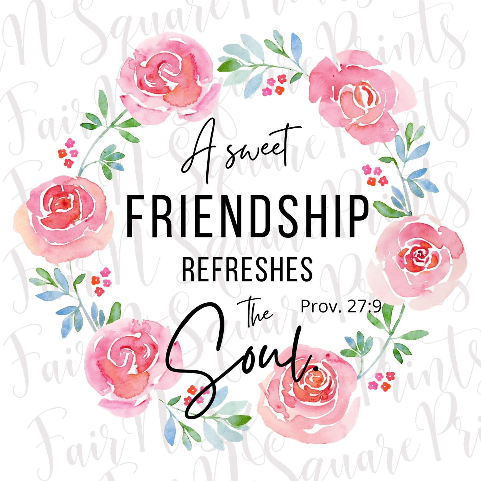 A Sweet Friendship Refreshes the Soul Png File for Sublimation ...