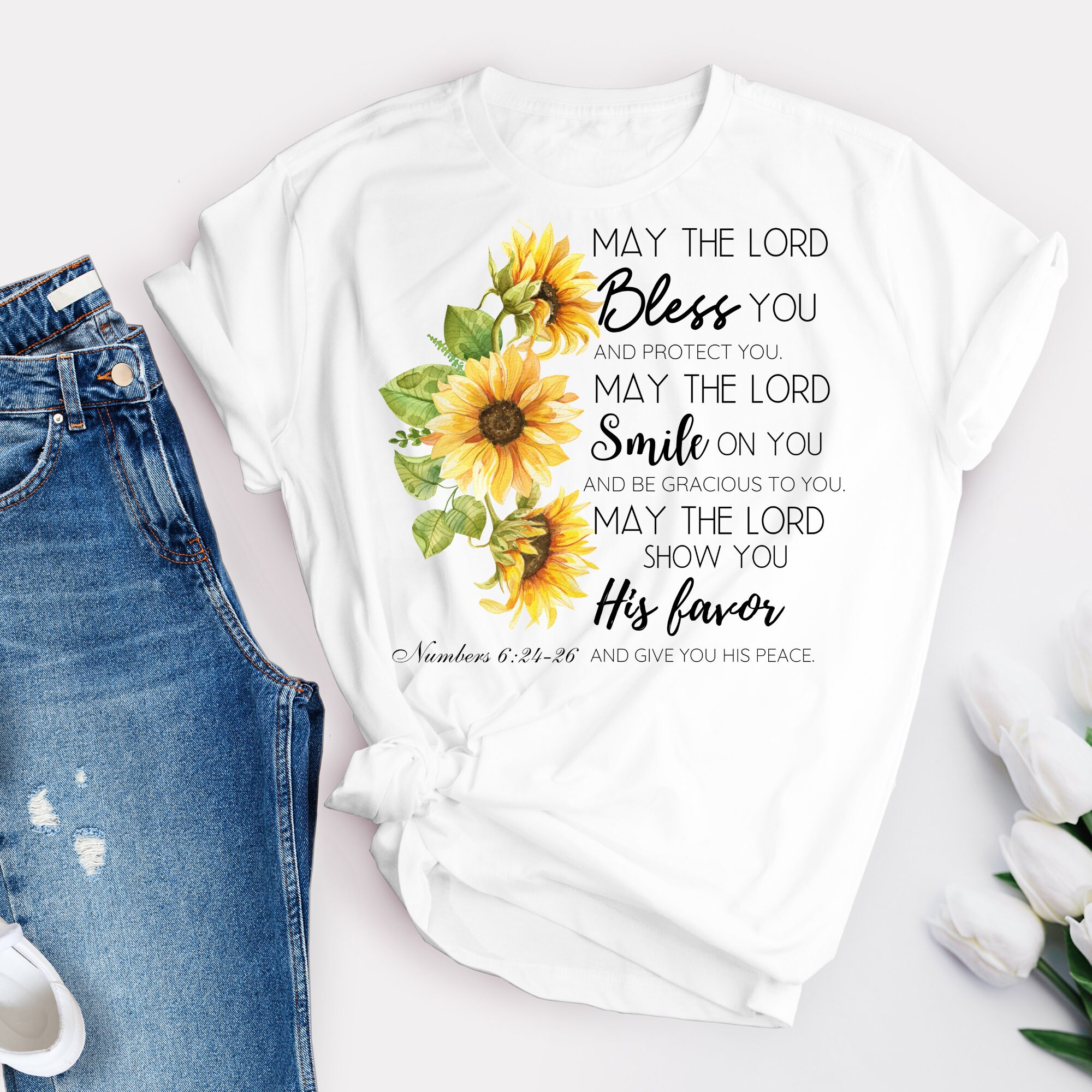 May the Lord Bless You - Numbers 6:24-26 Sunflower Png File for ...