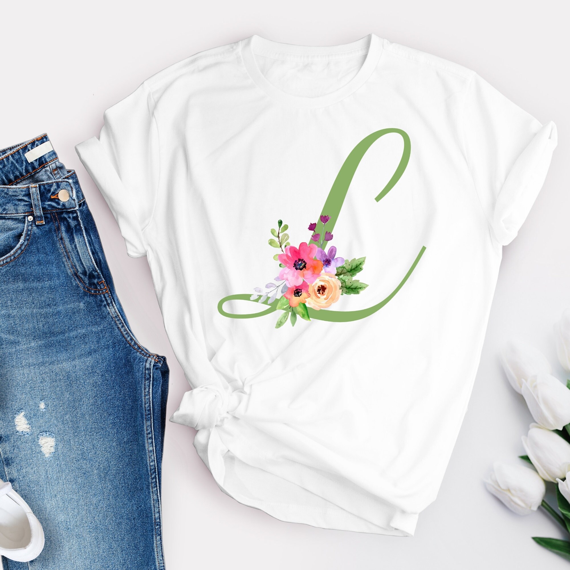 Initial L Floral Png File for Sublimation/letter L Png Digital - Etsy