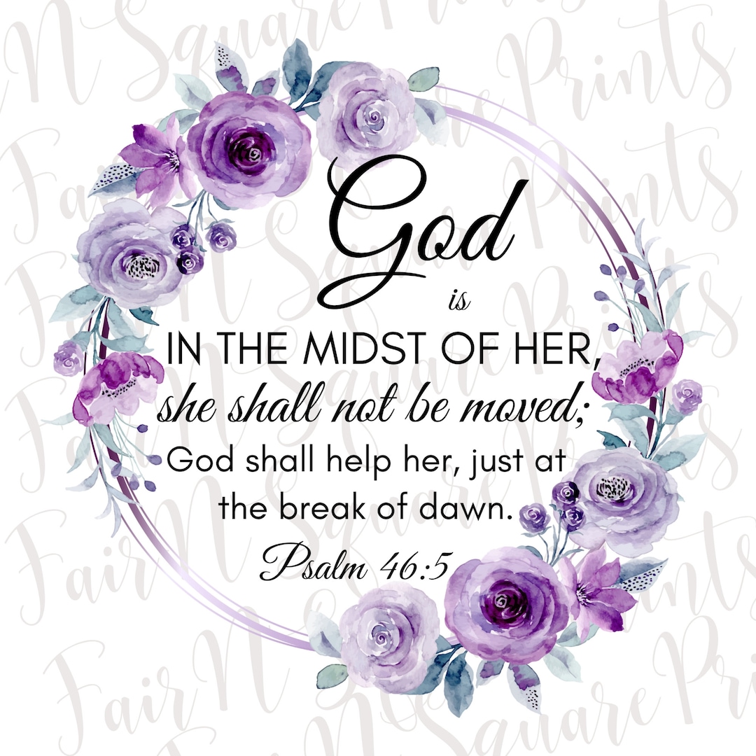 God is in the Midst of Her - Psalm 46:5 Png File for Sublimation/png Files for Sublimation ...