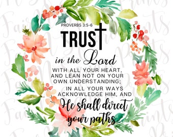 Proverbs 3 5 6 - Etsy