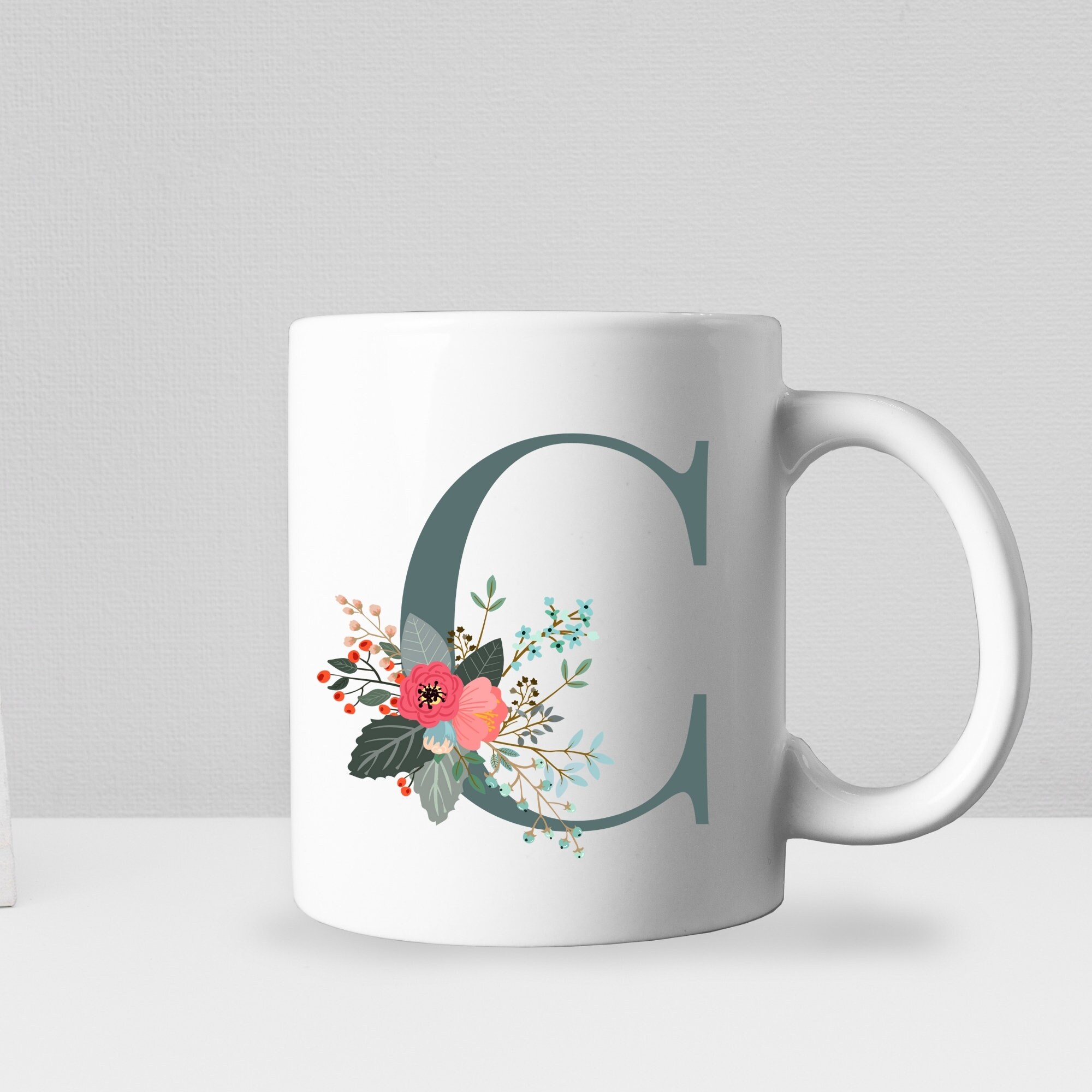 Initial C PNG File for Sublimation/floral Initial C PNG for - Etsy UK