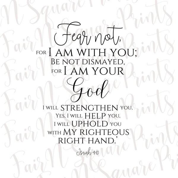 Isaiah 41 10 - Etsy