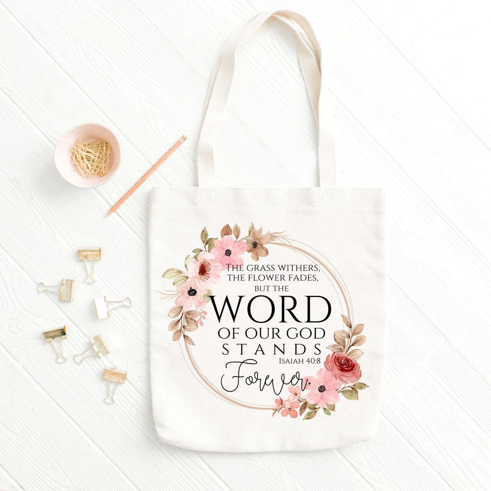 Isaiah 40:8 Floral Wreath Png File for Sublimation/the Word of Our God ...