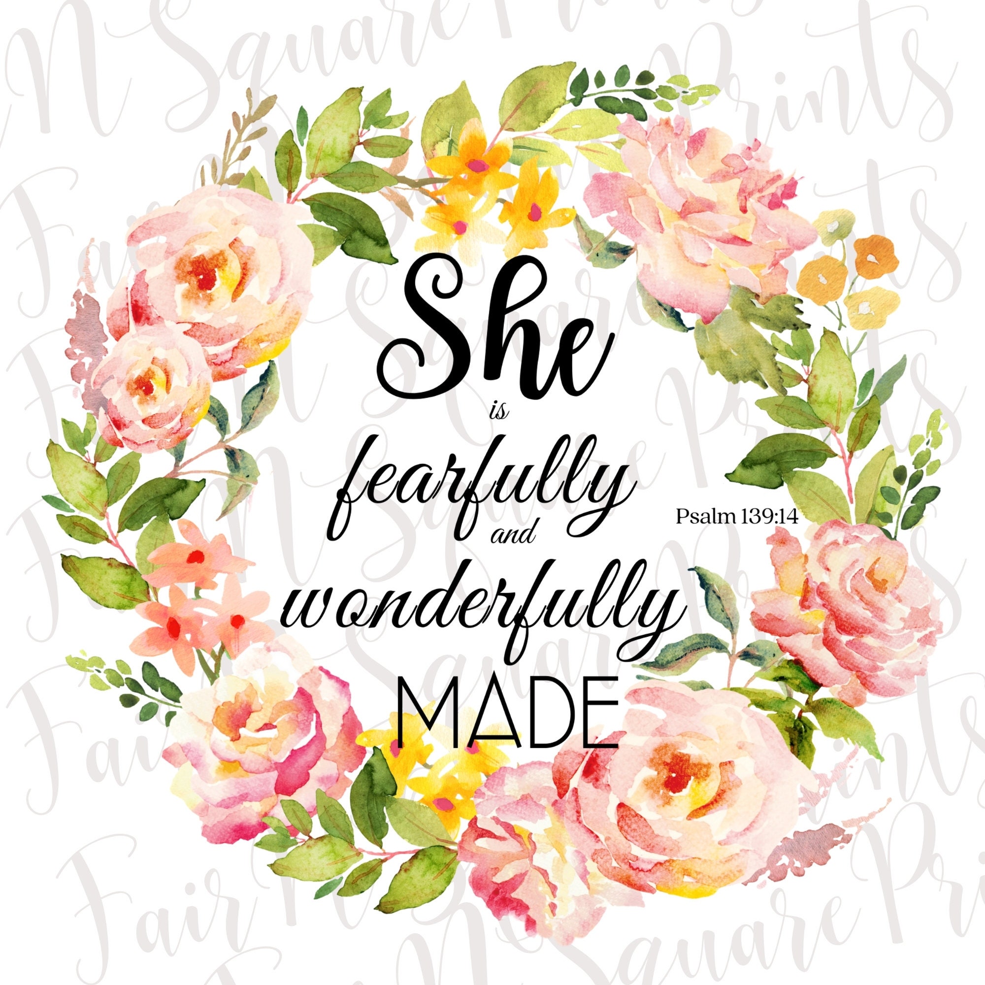 She is Fearfully and Wonderfully Made Png File for - Etsy