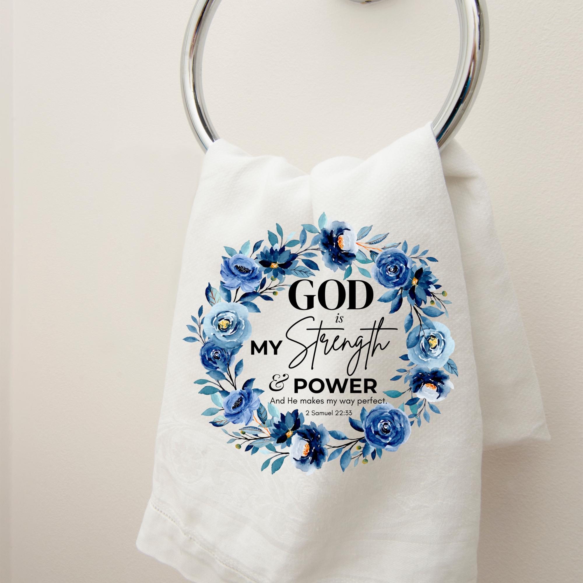 2 Samuel 22:33 PNG File, Blue Floral Bible Verse (digital Download) - Etsy