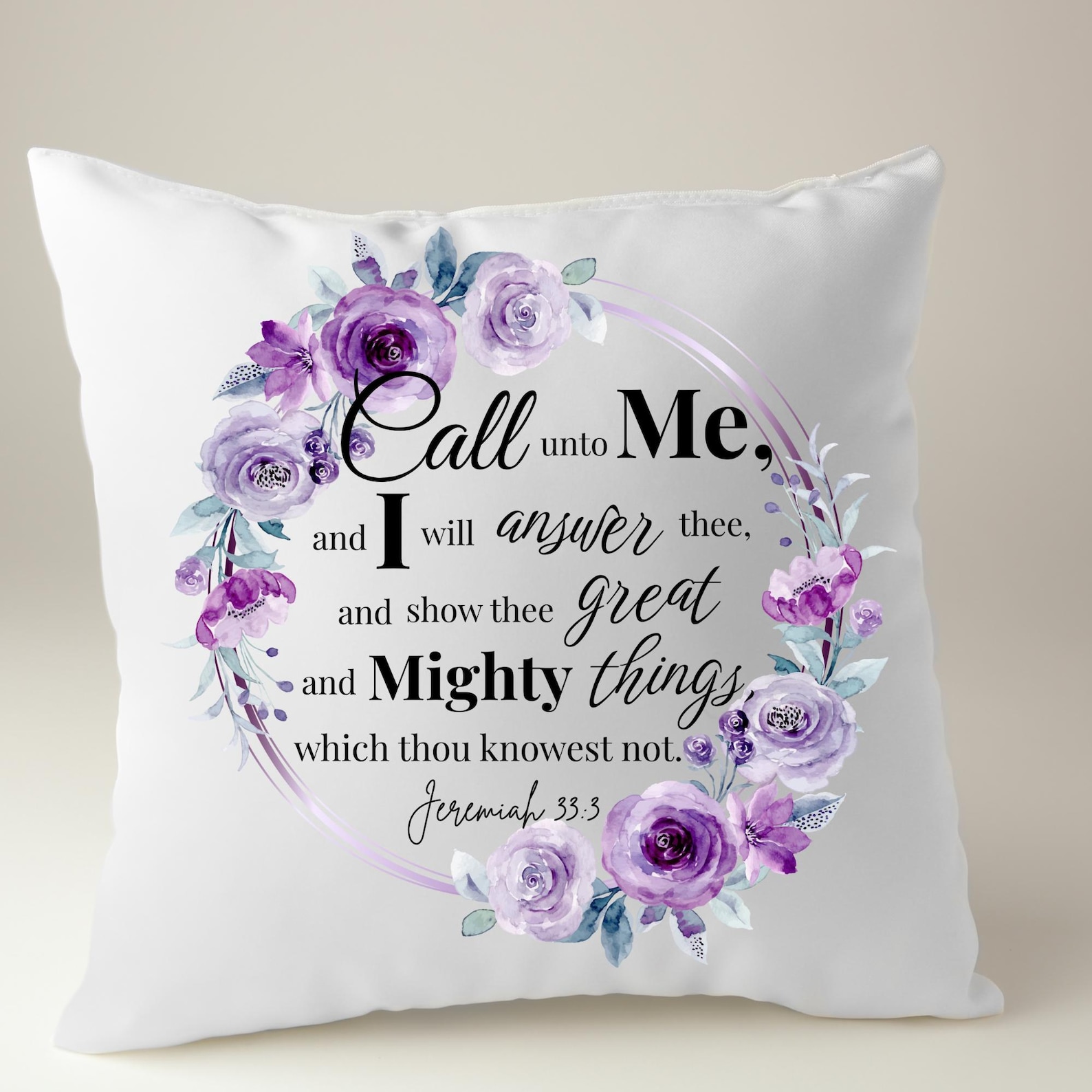 Jeremiah 33:3 Purple Floral Scripture PNG (digital Download) - Etsy