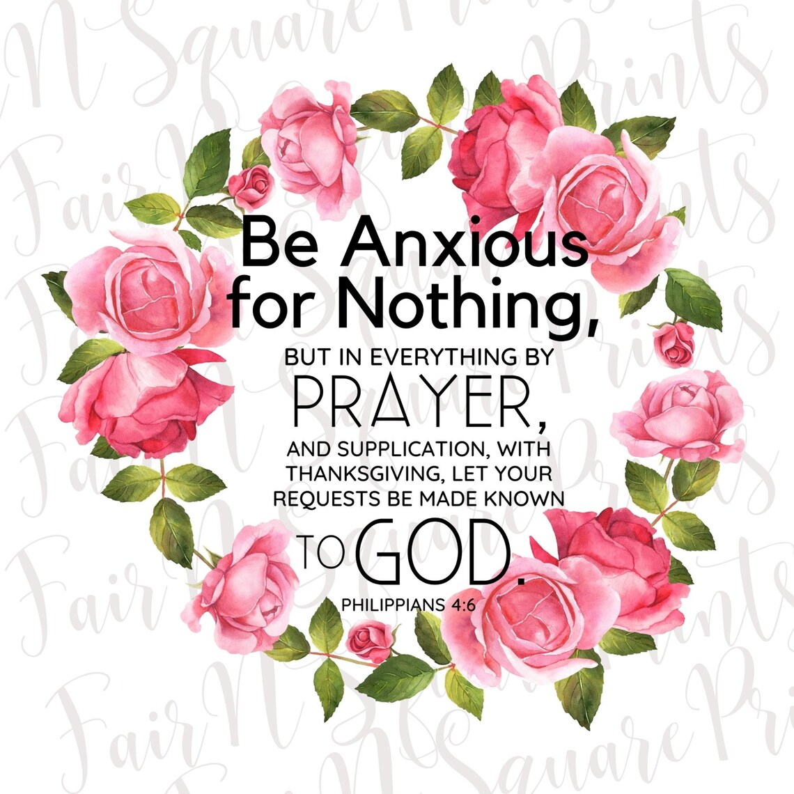 Philippians 4:6 Png File for Sublimation/be Anxious for - Etsy