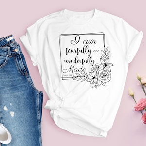 Psalm 139:14 - I Am Fearfully and Wonderfully Made Png Floral Wreath ...