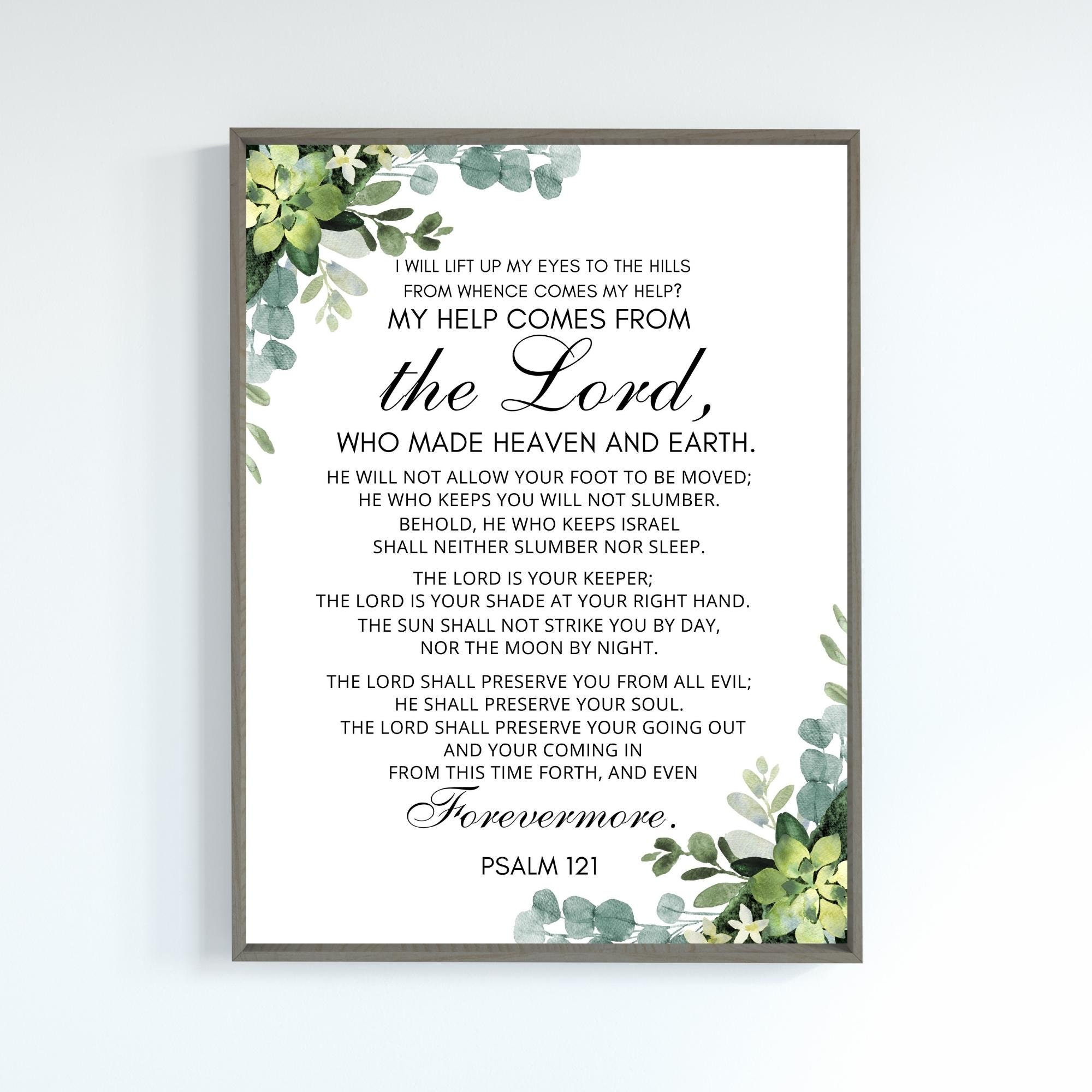 Psalm 121 Printable Art/digital Print Psalm 121/bible Verse - Etsy