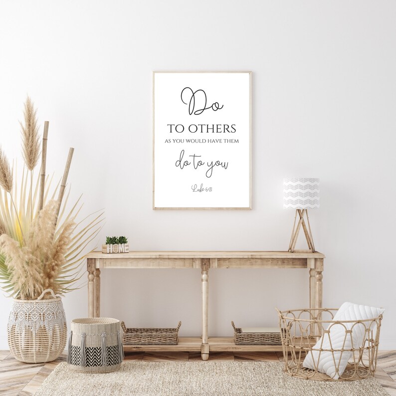 Do to Others as You Would Have Them Do to You Luke 6:31 | Etsy