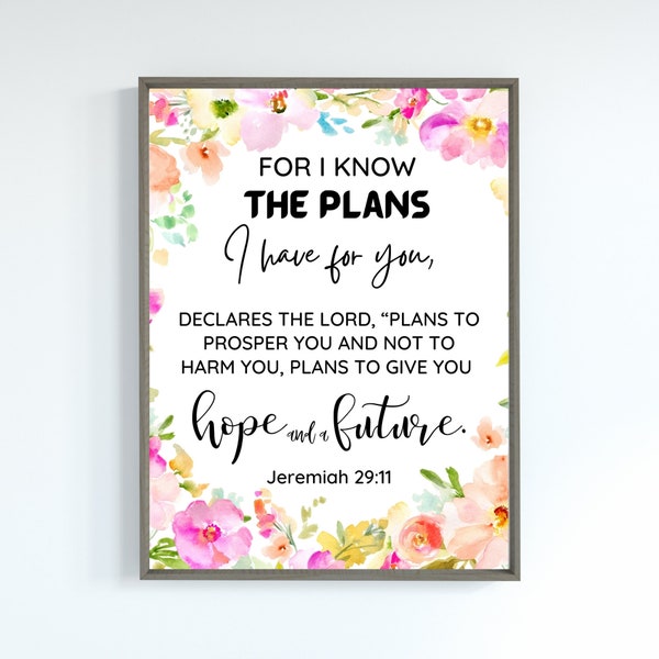 Jeremiah 29 11 Print - Etsy