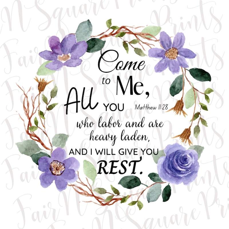 Matthew 11 28 - Etsy