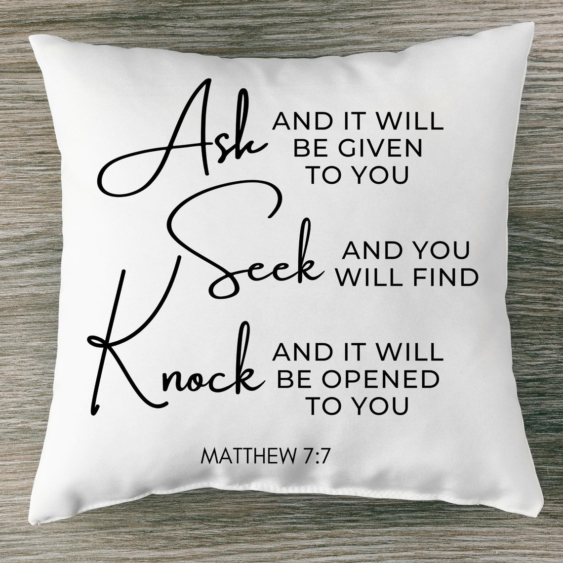 Matthew 7:7 Png File for Sublimation/ask Seek Knock Png - Etsy