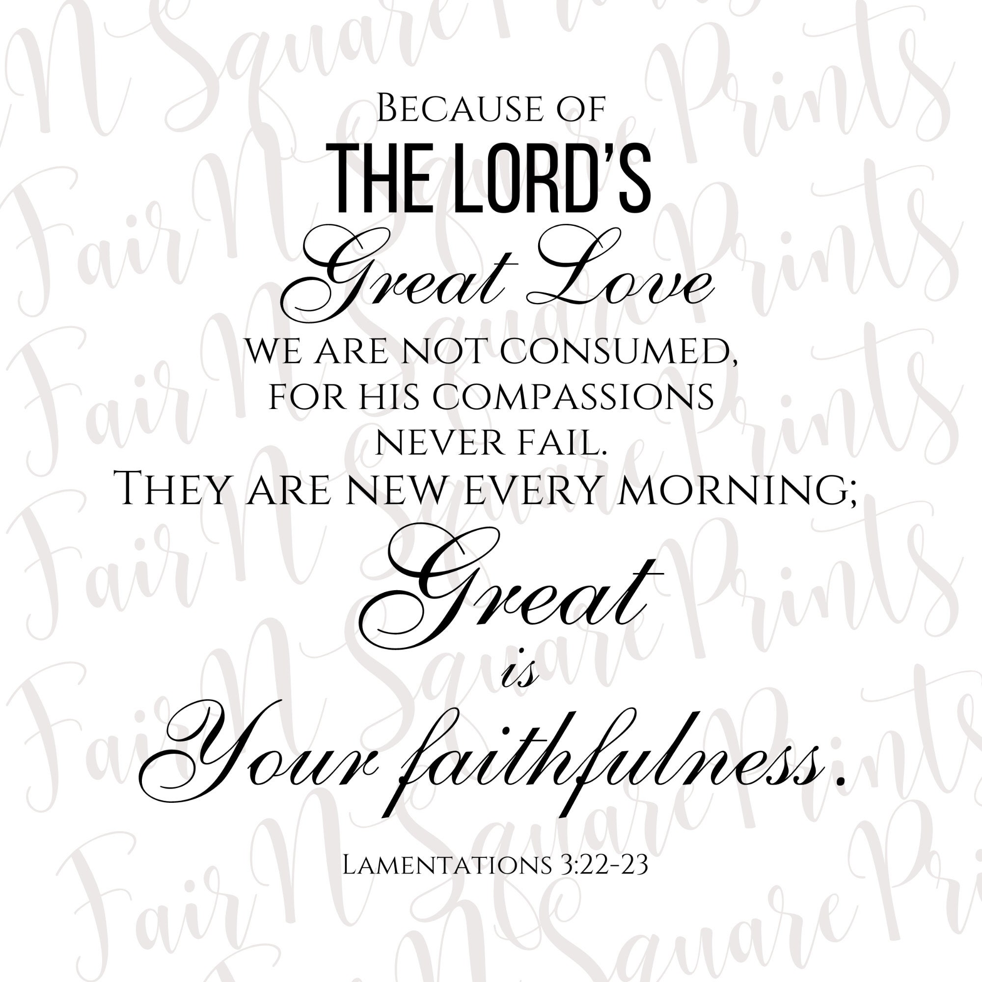Lamentations 3:22-23 Black Text Png File for Sublimation/they - Etsy