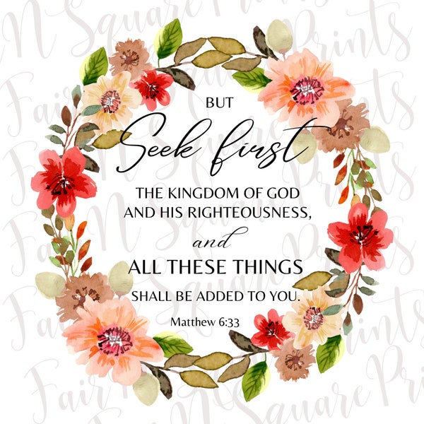 Matthew 6 33 - Etsy