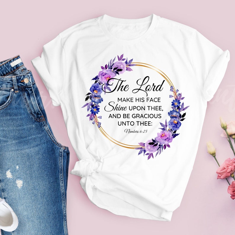 Numbers 6:25 KJV Png File Design/the Lord Make His Face Shine | Etsy