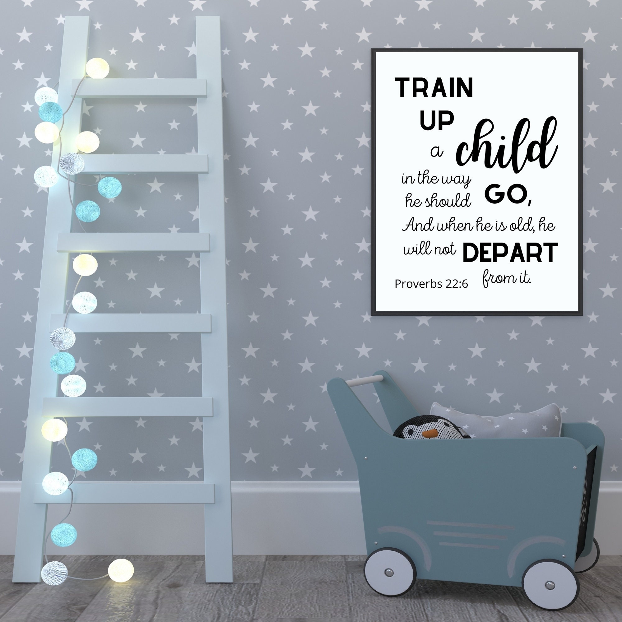 Train up a Child - Proverbs 22:6 Prints/bible Verse Prints/nursery Wall ...