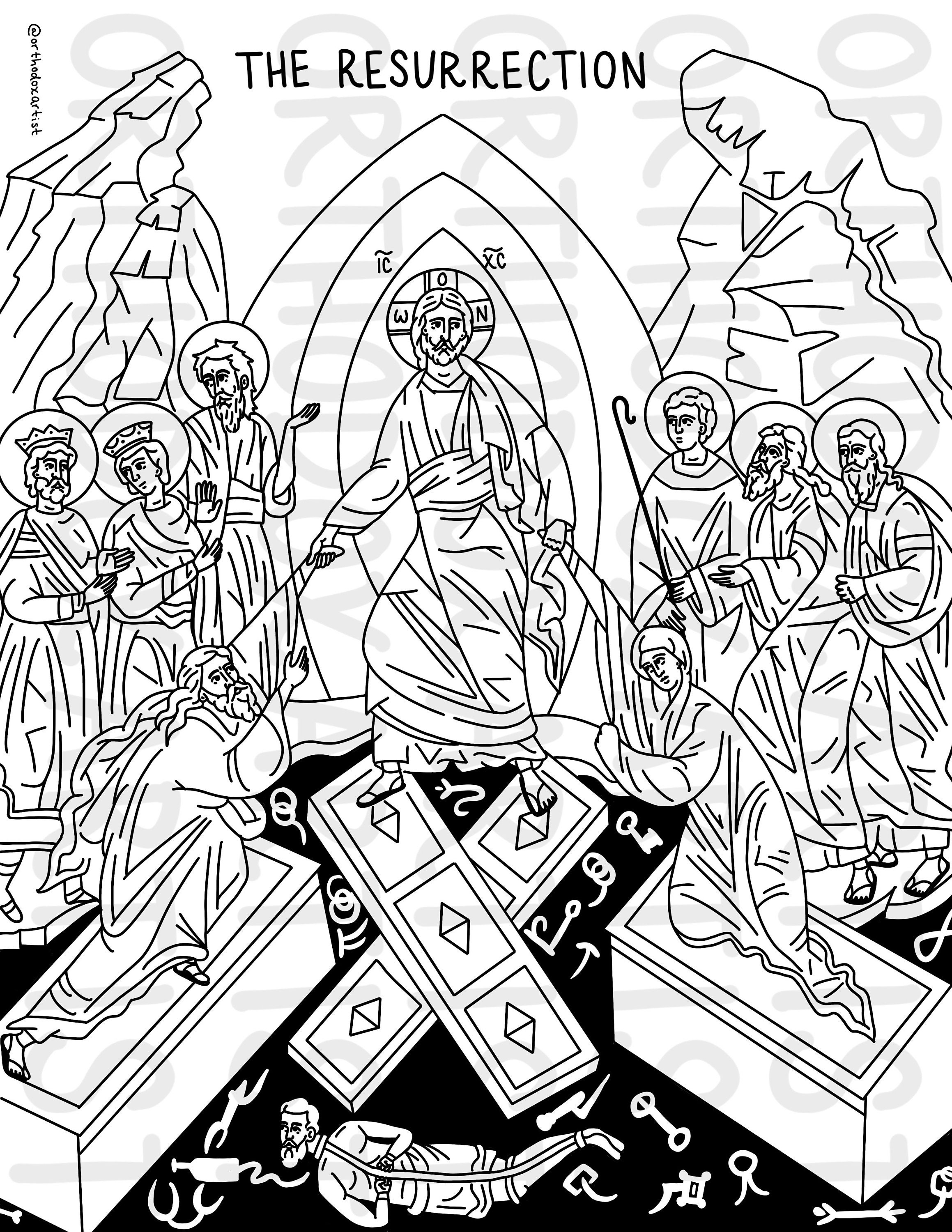 Journey to Pascha Coloring Pages - Etsy