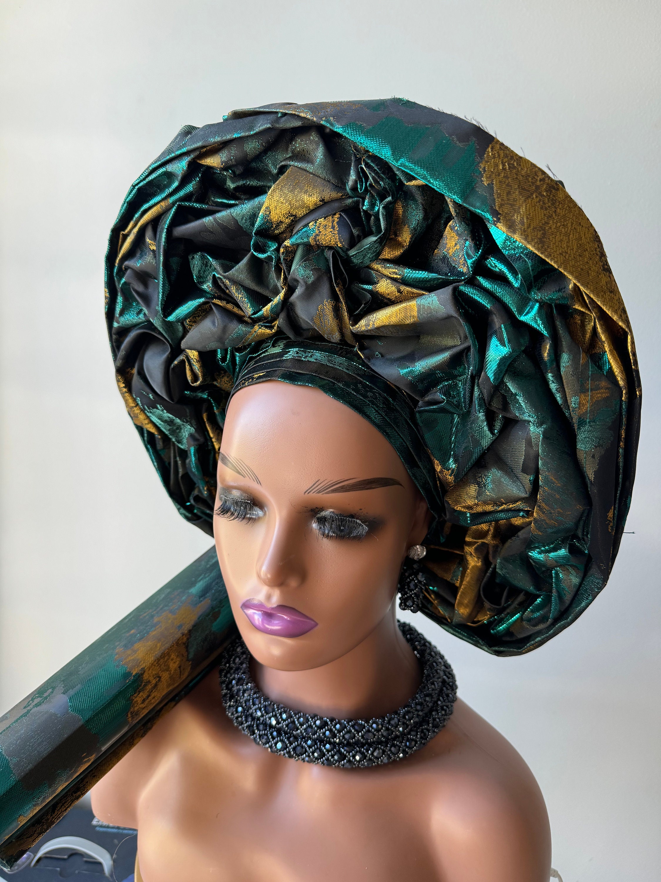 Ready Made Gele. African Auto Gele Wedding Gele Birthday Gele Set - Etsy