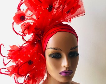 African Auto Gele Bridal Wedding Head-tie/ Fancy Gele - Etsy