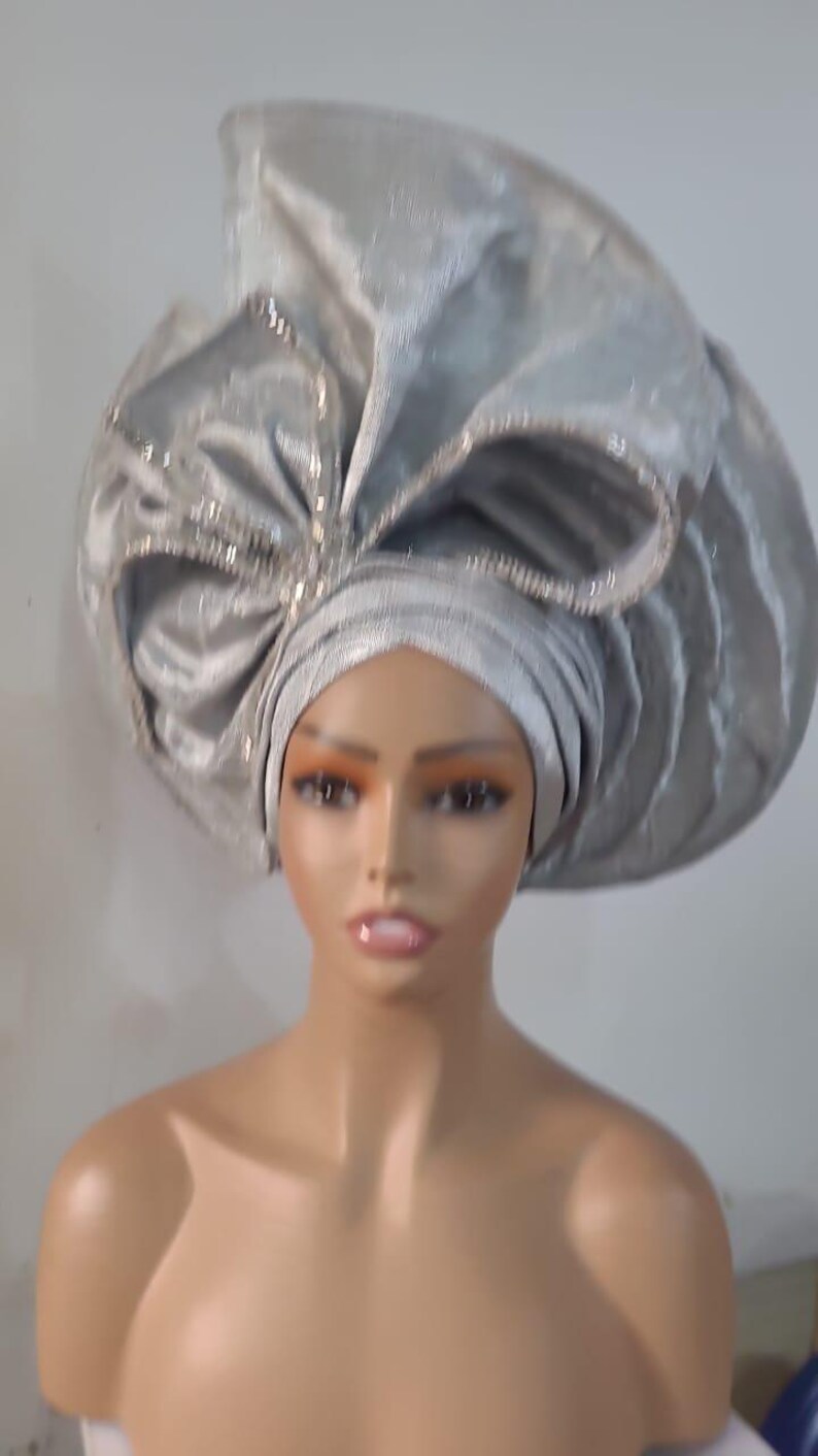 Aso Oke Bella Auto Gele , Ready Made Aso Oke Auto Gele, Rich Auntie ...