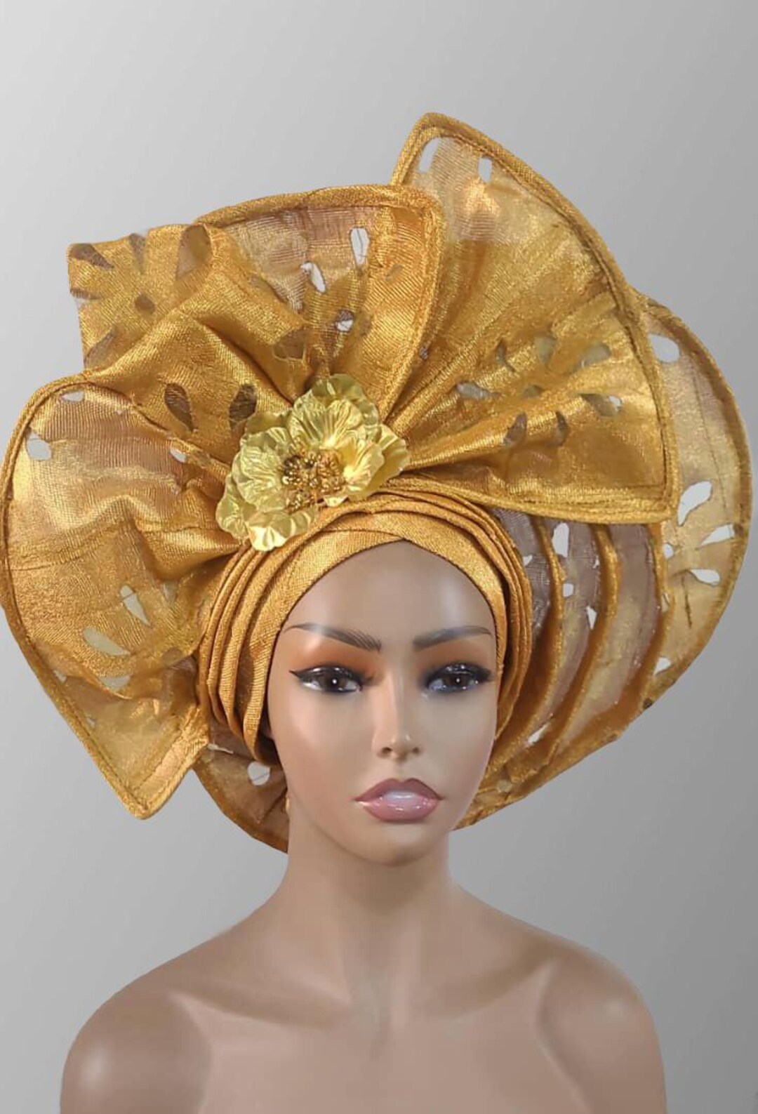 Asoke Ready Made Auto Gele , Rich Mummy Auto Gele, Bride Auto Gele ...