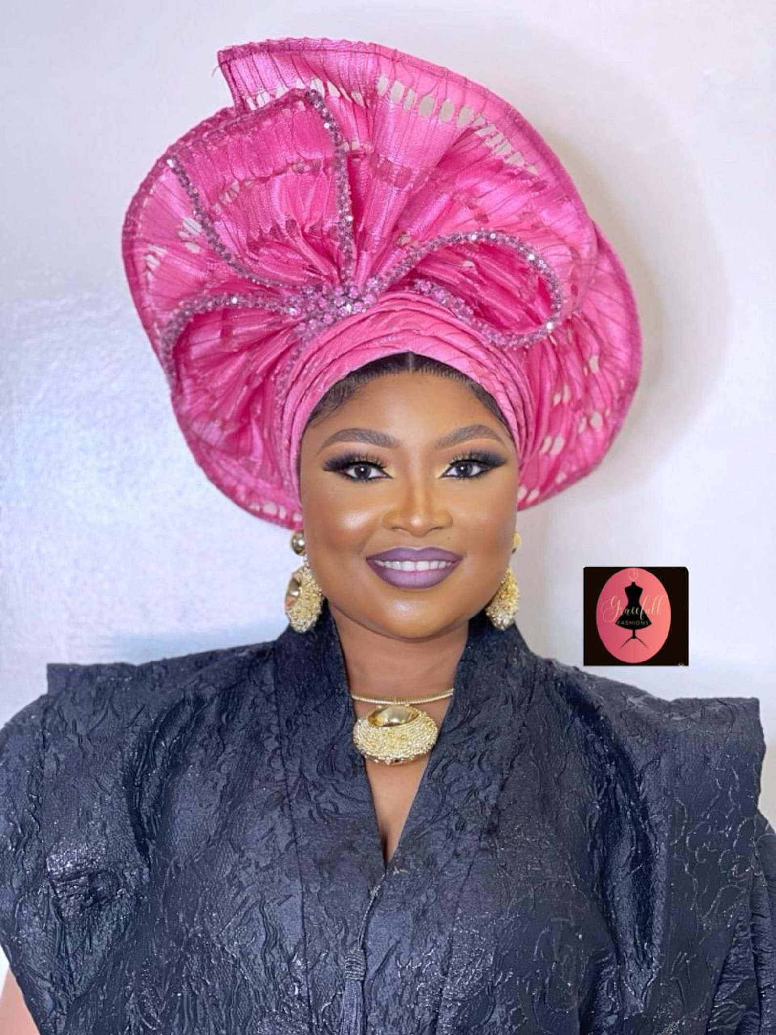 Unique Auto Gele / Wedding Auto Gele /net Auto Gele /bridal Auto Gele ...
