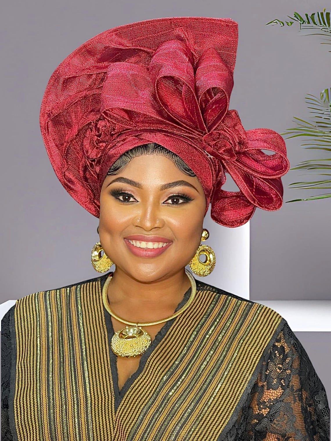 Aso Oke Auto Gele , African Auto Gele , Nigeria Aso Oke Net Auto Gele ...