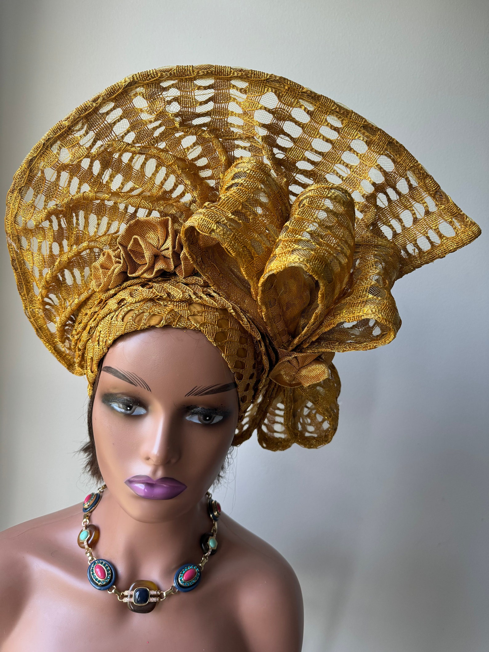 Classy Auto Gele / African Auto Net Gele - Etsy
