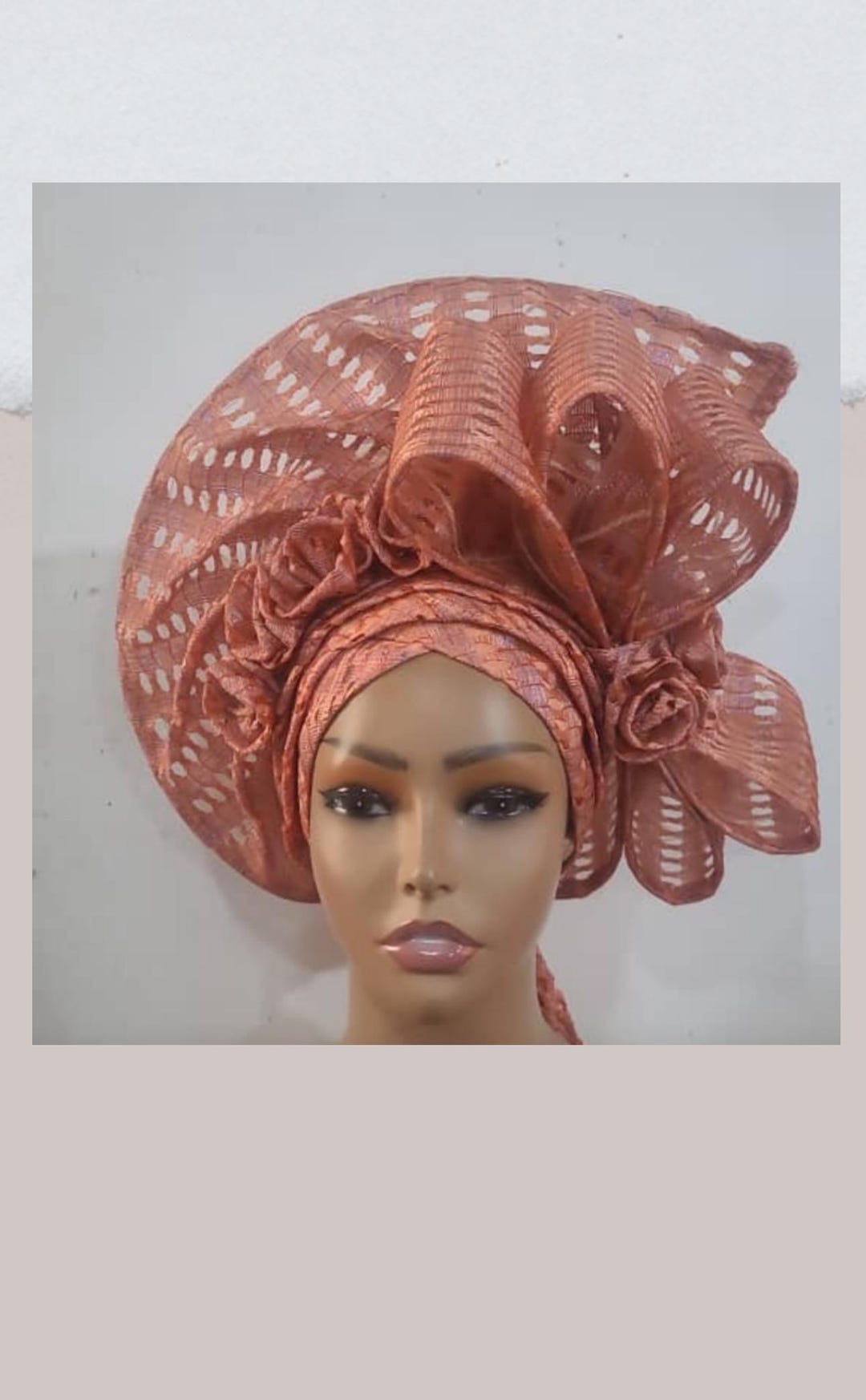 African Asoke Auto Gele , Rich Mummy Headgear , One of a Kind Gele ...