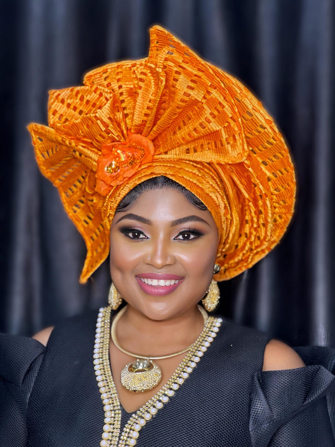 Unique Auto Gele / Wedding Auto Gele /net Auto Gele /bridal Auto Gele ...