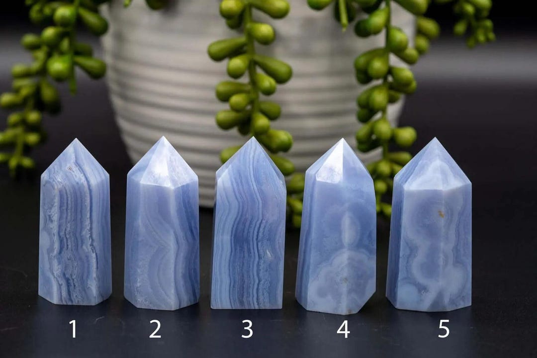 Banded Blue Lace Agate Tower 2