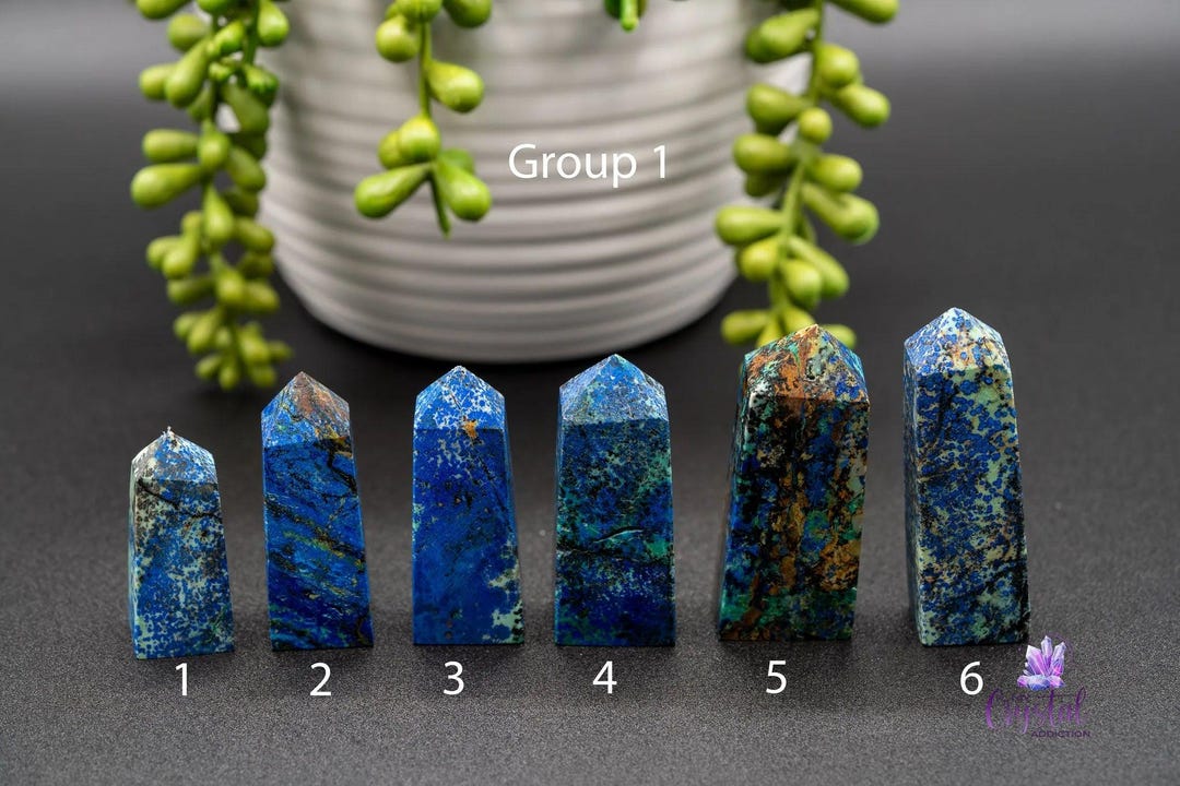 Azurite Tower - 1.4"-2.6"/37mm-68mm - Etsy