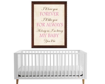 Printable Baby Quote Art Pink Poster Sign Simple Cute Nursery Wall Art ...