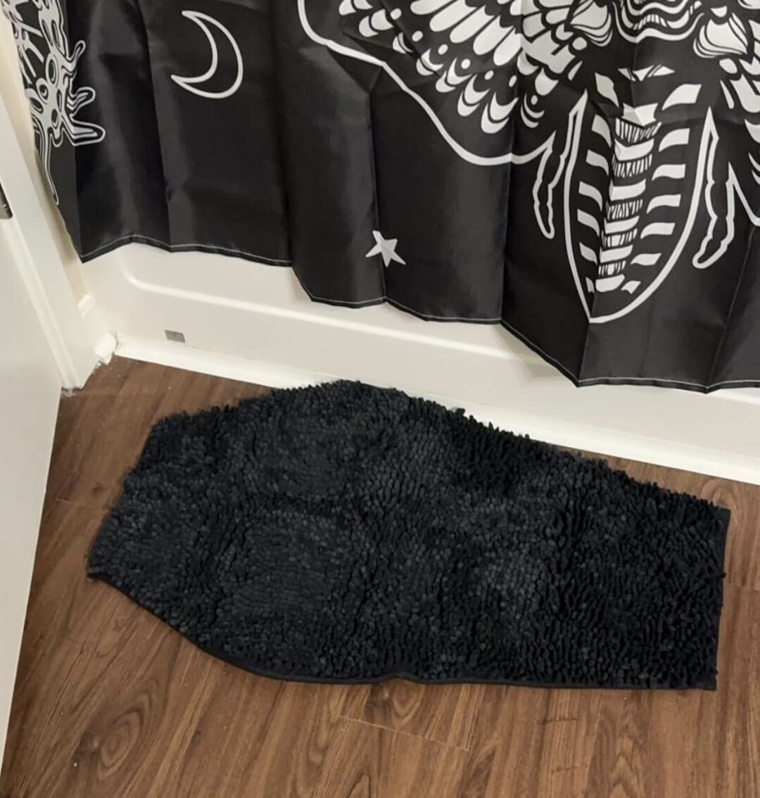 Gothic Decor Coffin Shaped Bath Mat Rug - Etsy