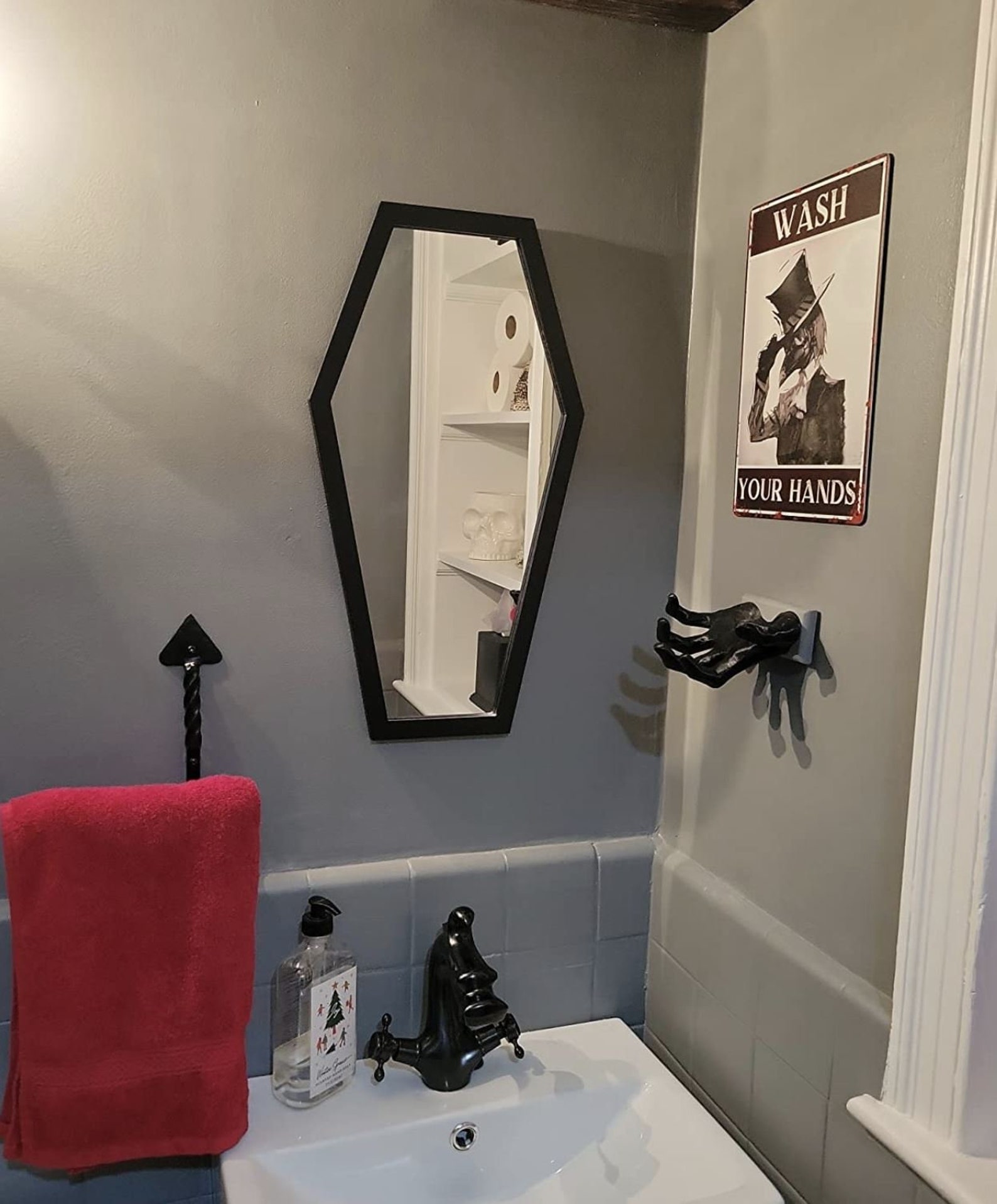 Gothic Decor Coffin Mirror 21 Inches by 11 Inches - Etsy UK