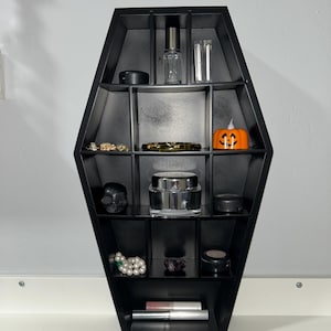 Curio Coffin Shelf - Gothic Spooky Decor for Walls or Table Tops for ...