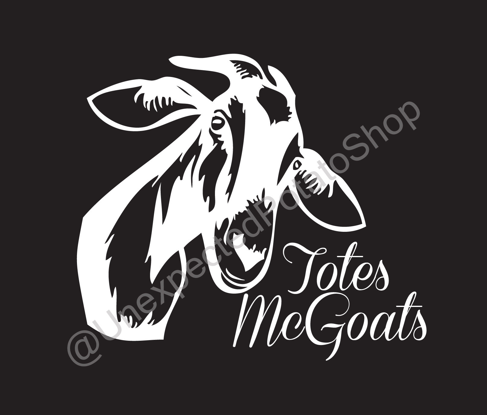 Totes Mcgoats Funny Window Decal Sticker Animal Lover Goat Farm Silly ...