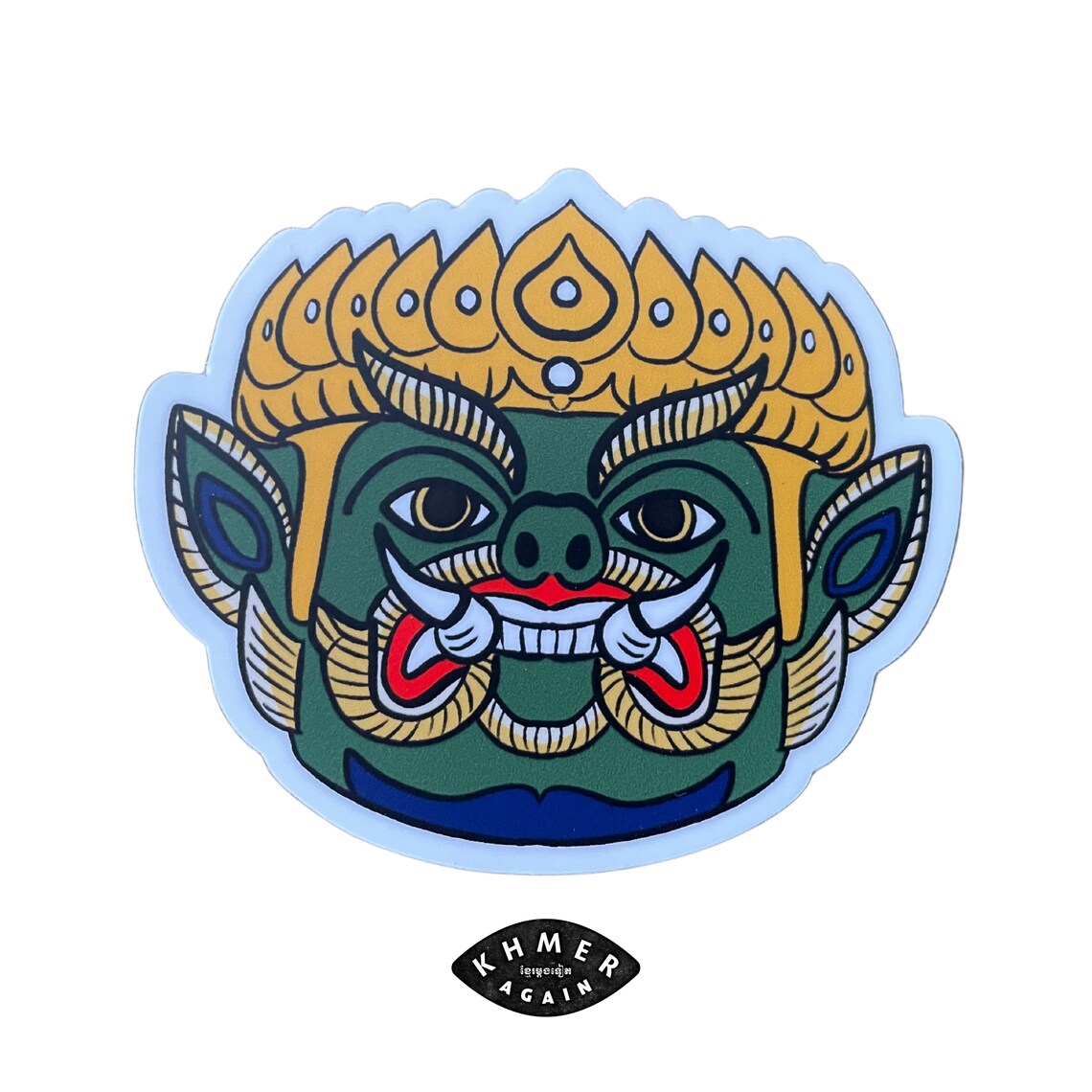 YEAK Demon Sticker Khmer Sticker Vinyl Sticker - Etsy