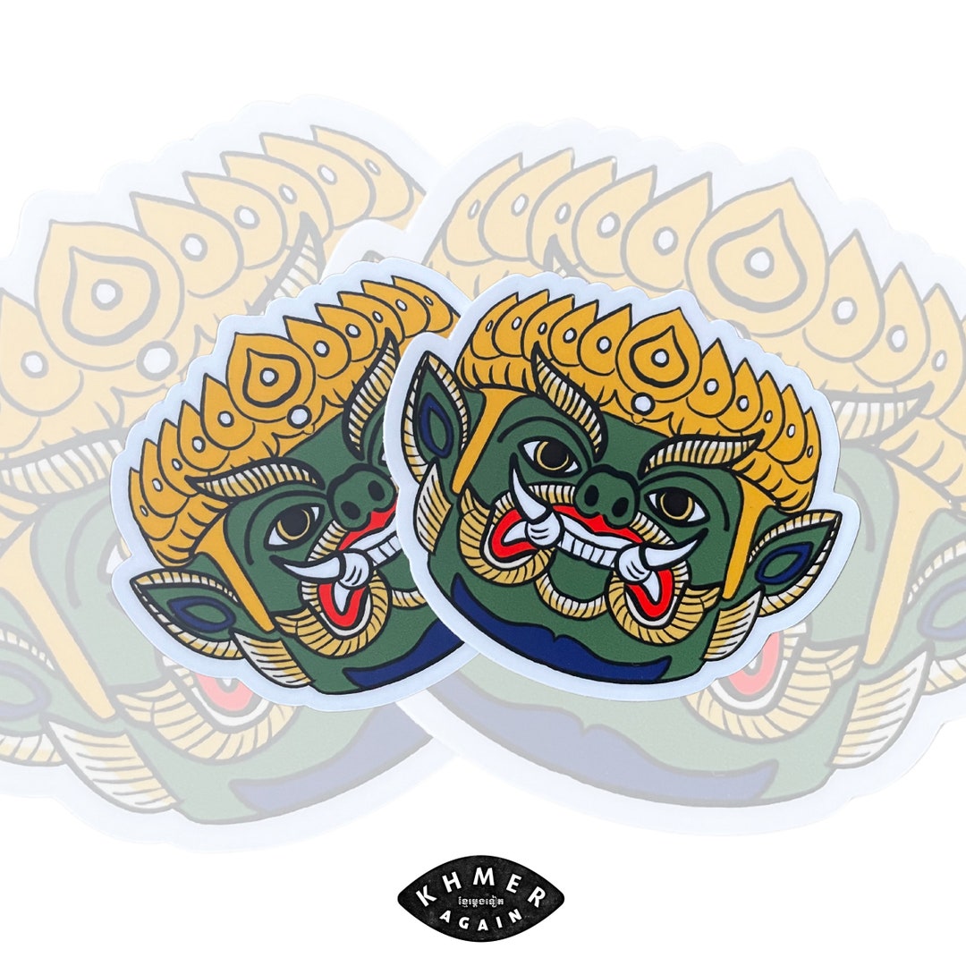 YEAK Demon Sticker Khmer Sticker Vinyl Sticker - Etsy