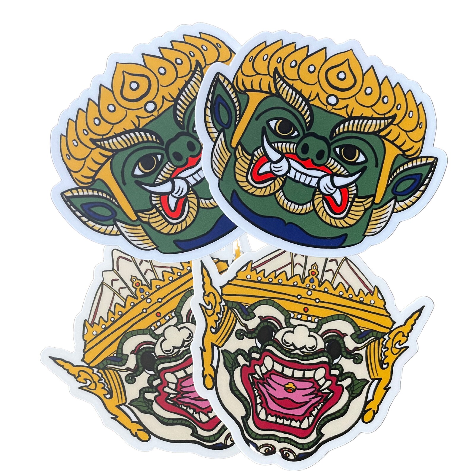 YEAK Demon Sticker Khmer Sticker Vinyl Sticker - Etsy